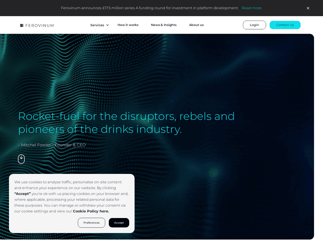 Ferovinum closed £17,500,000 in a fantastic growth funding round.